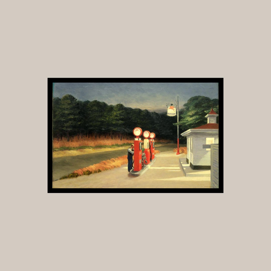 Edward Hopper "gas" Painting | American Realism | Wall Art | Printable ...