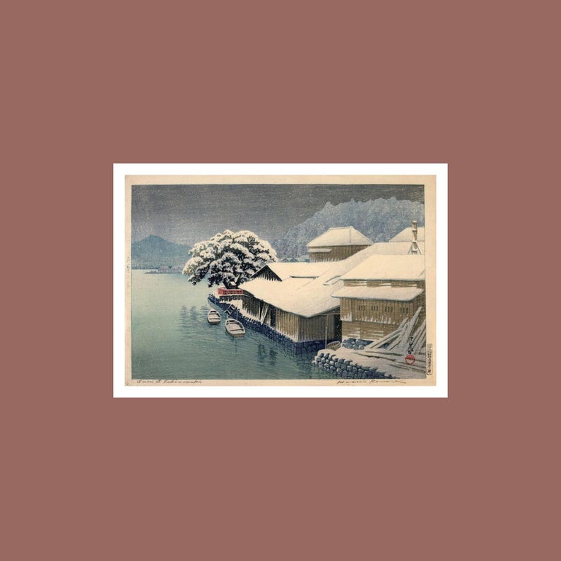 Hasui Kawase Winter Snow Scene Art Print, Japanese Landscape (digital ...