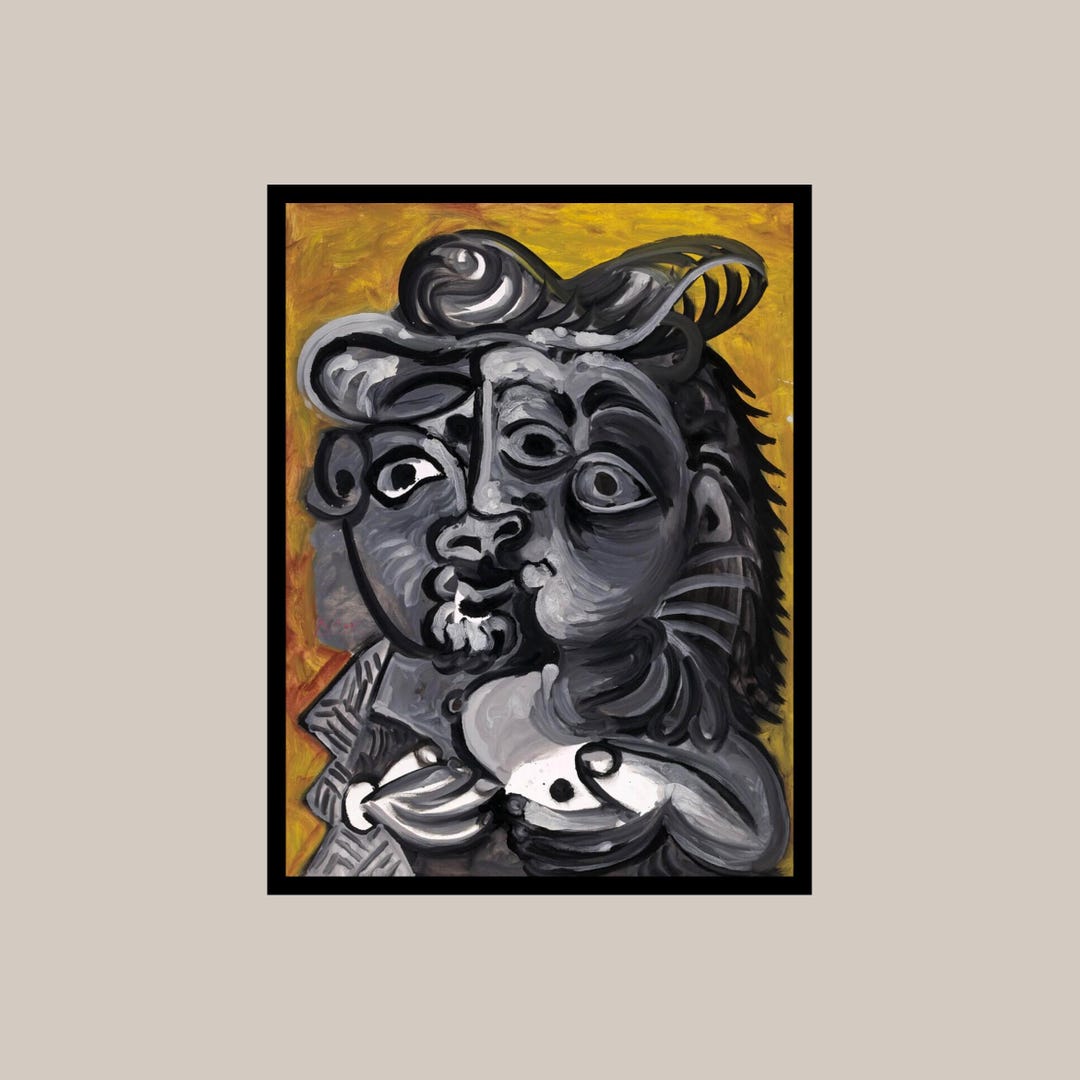 Picasso "half Asleep" Print | Cubist Surrealist Wall Art (digital ...