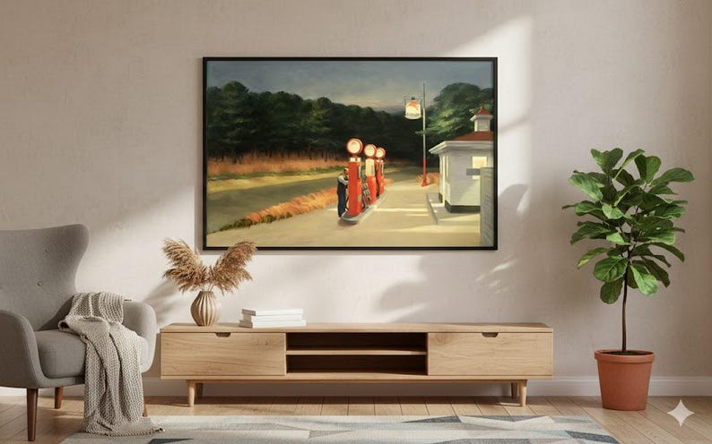 Edward Hopper "gas" Painting | American Realism | Wall Art | Printable ...