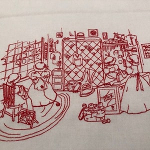 Embroidered Quilt Blocks the Quilting Retreat12 Blocks in Redwork - Etsy