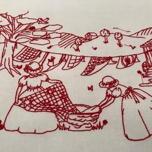 Embroidered Quilt Blocks the Quilting Retreat12 Blocks in Redwork - Etsy