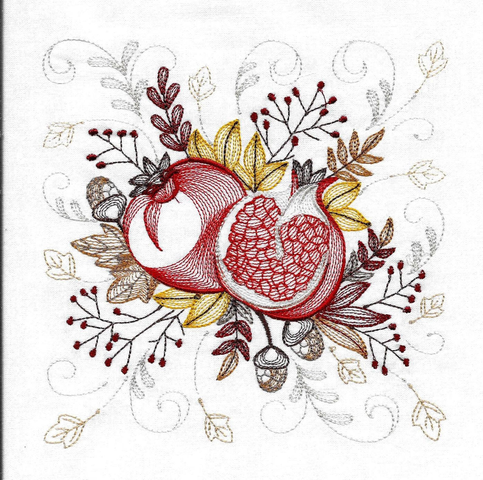 Embroidered Quilt Blocks-fall - Etsy