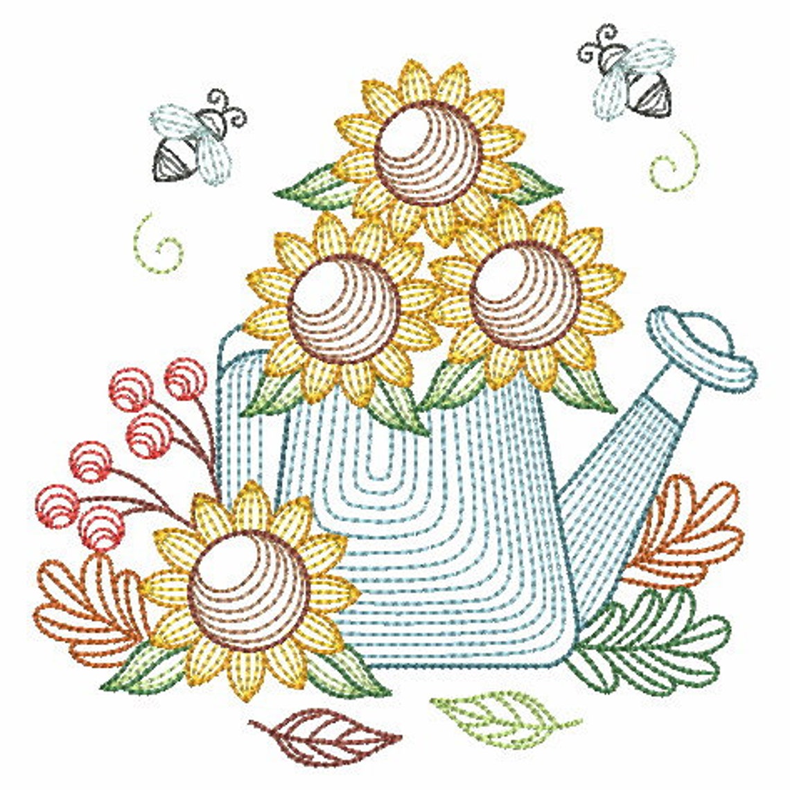 Embroidered Quilt Blocks-fall Harvest - Etsy