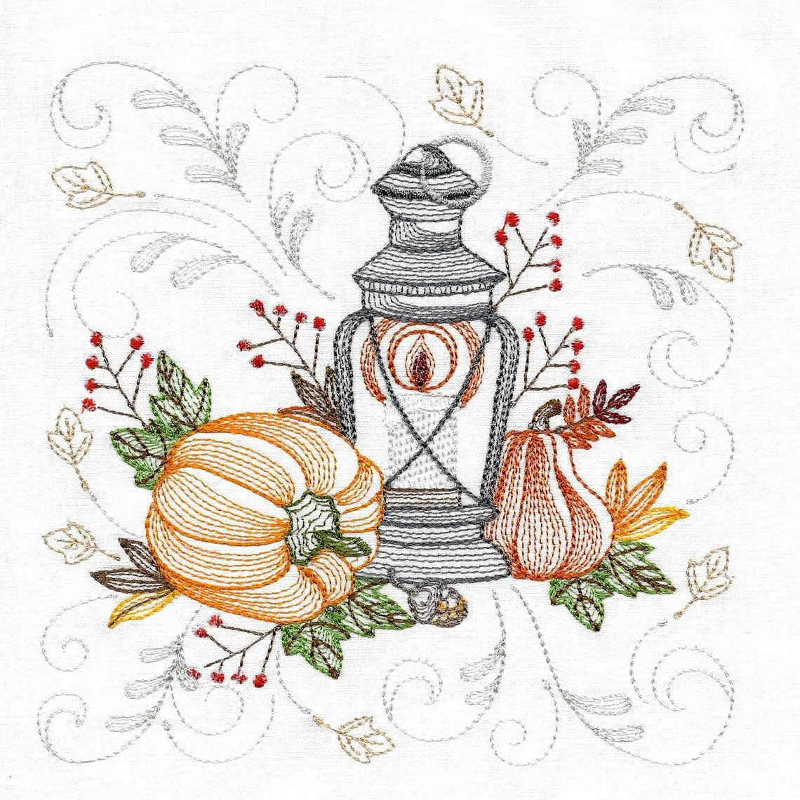 Embroidered Quilt Blocks-fall - Etsy