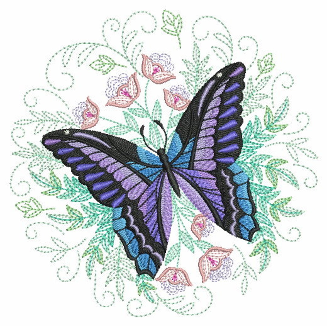 Embroidered Quilt Blocks--butterfly Splendor - Etsy