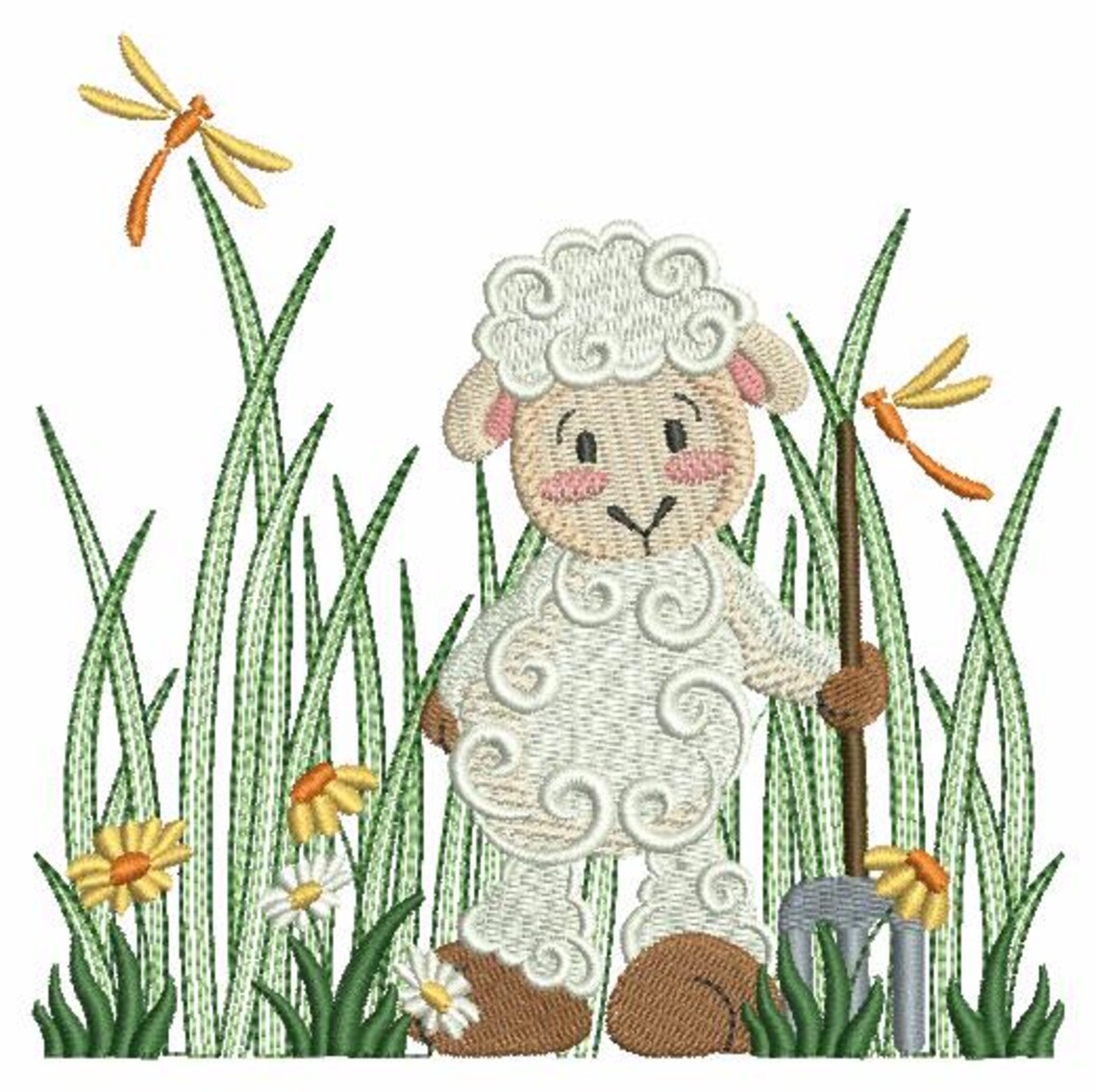 Embroidered Quilt Block--on the Farm- Filled Stitch - Etsy
