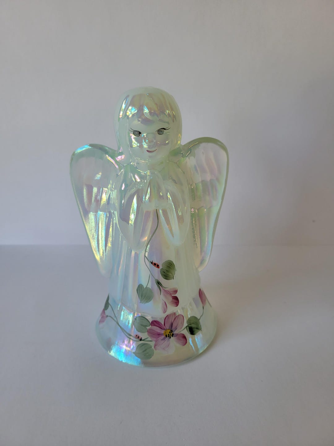 Fenton White Glass Angel Hand-painted by S. Beck Collectible Gift - Etsy