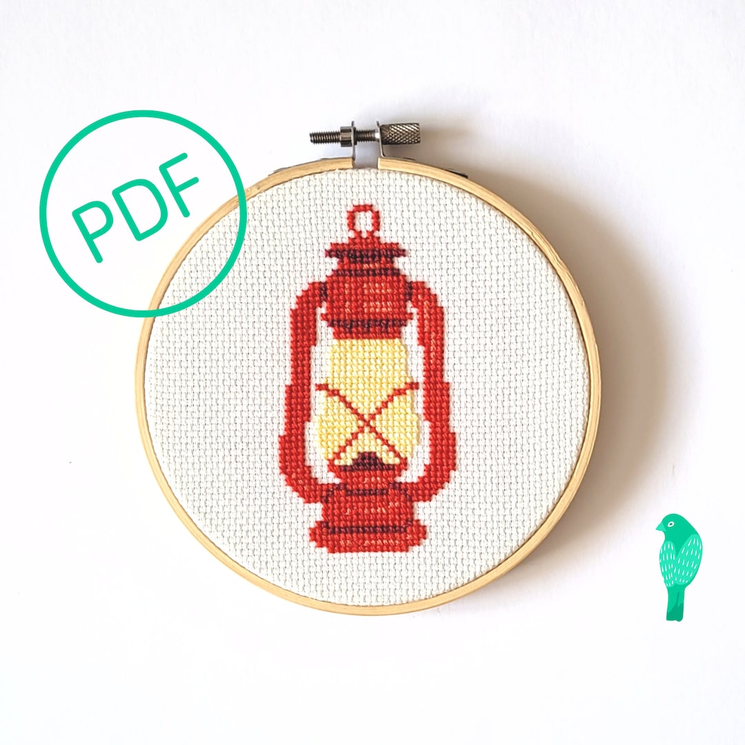 Vintage Lantern Cross Stitch Pattern PDF Digtial Download - Etsy