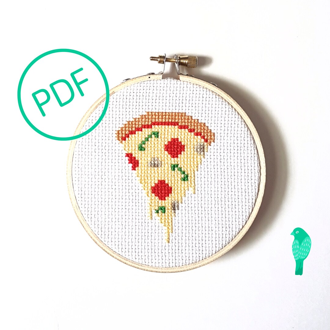 Pizza Slice Cross Stitch Pattern PDF Digital Download - Etsy