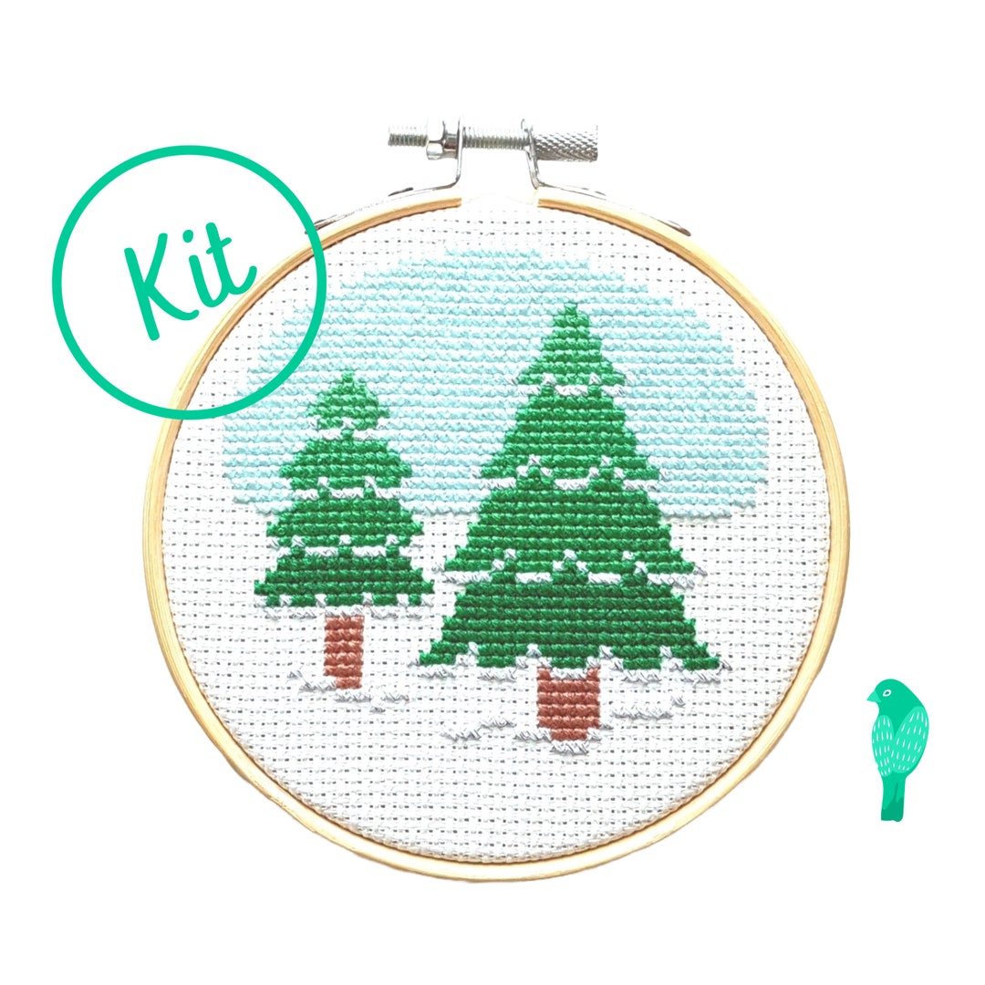 Winter Trees Cross Stitch Kit - Etsy Canada