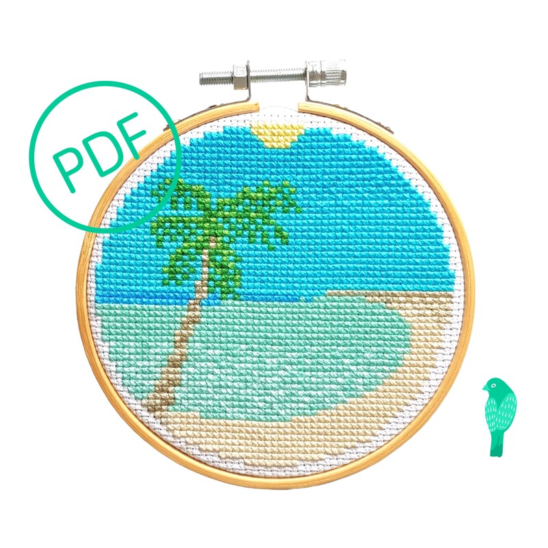 Beach Cross Stitch - Etsy
