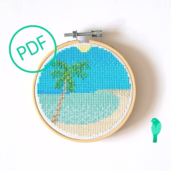 Palm Tree Cross Stitch Pattern - Etsy