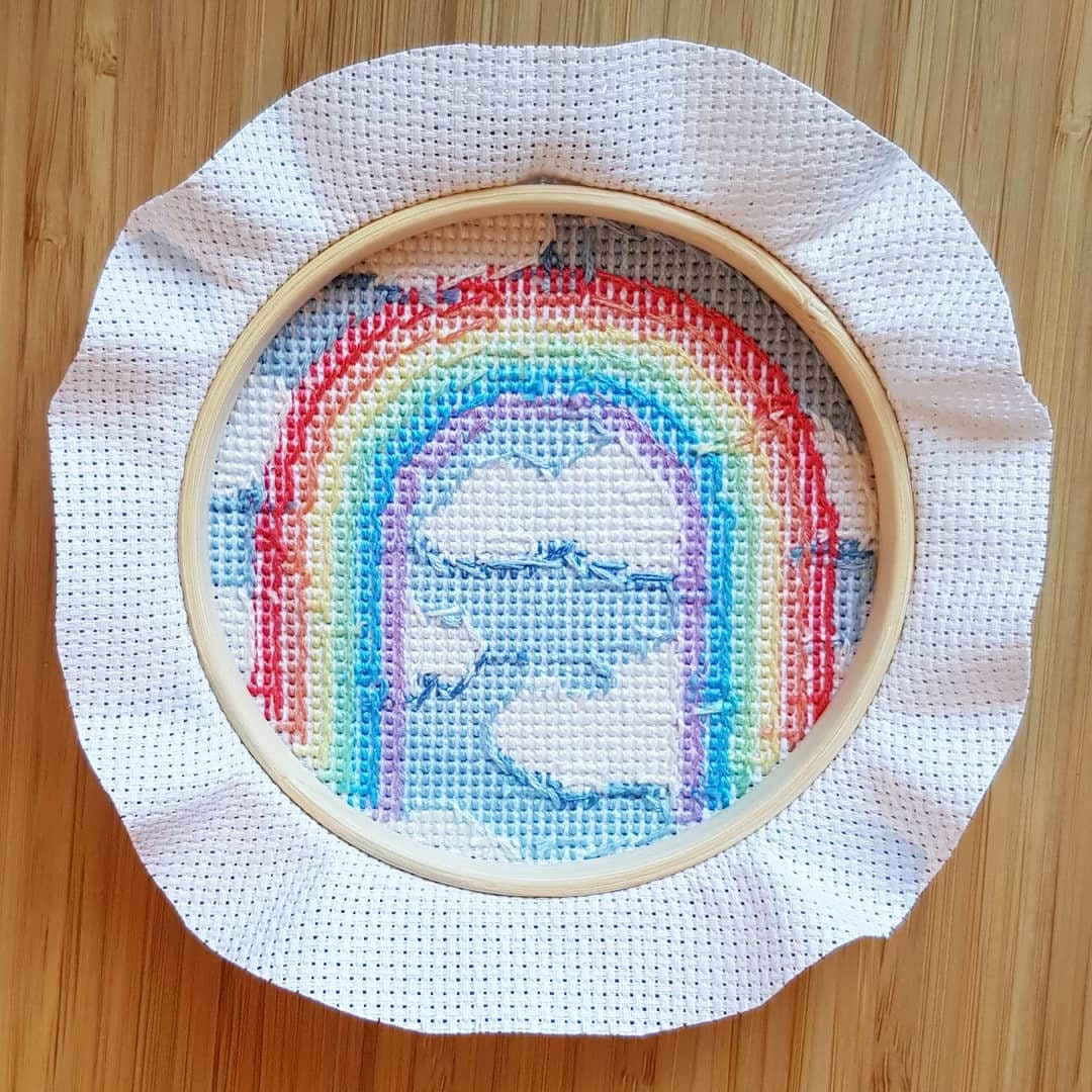 Rainbow Cross Stitch Pattern PDF Download Embroidery Chart | Etsy