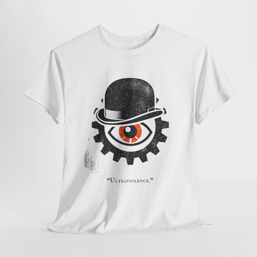 Clockwork Orange T-shirt - Block Print Dystopian Movie Graphic Tee ...