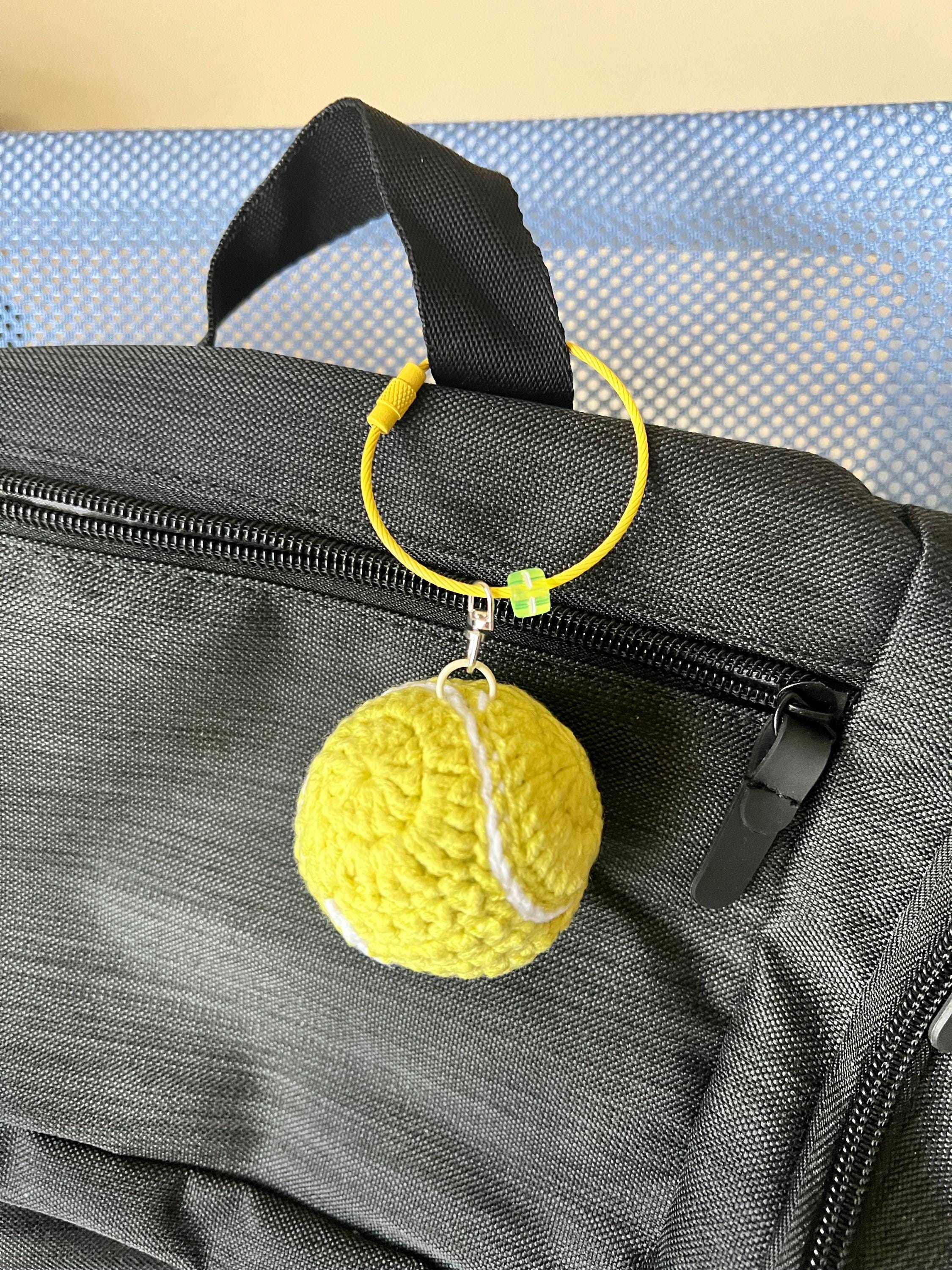 Crocheted Tennis Ball Keychain - Etsy