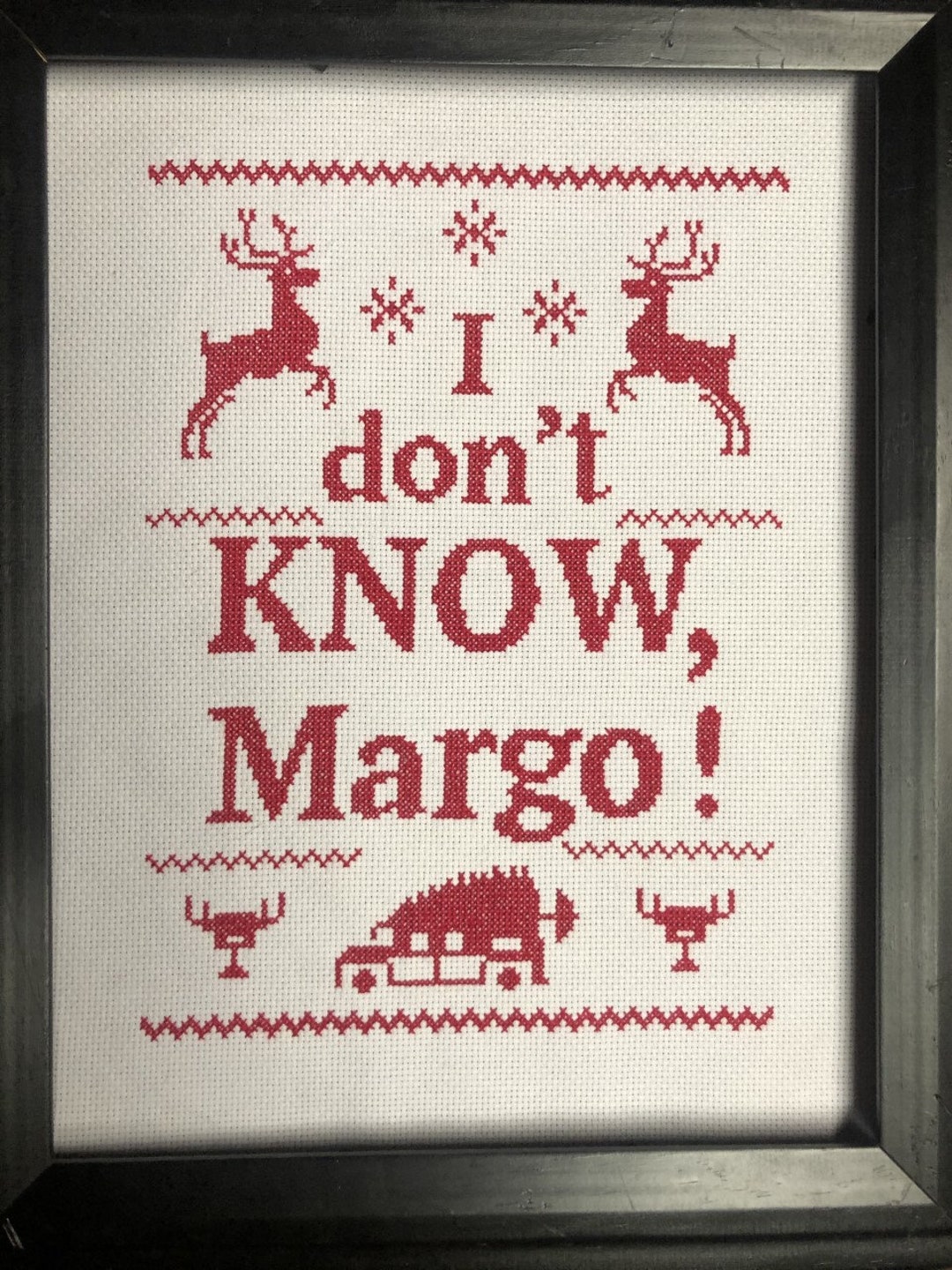 I Don't Know Margo Cross Stitch Pattern Christmas Vacation - Etsy