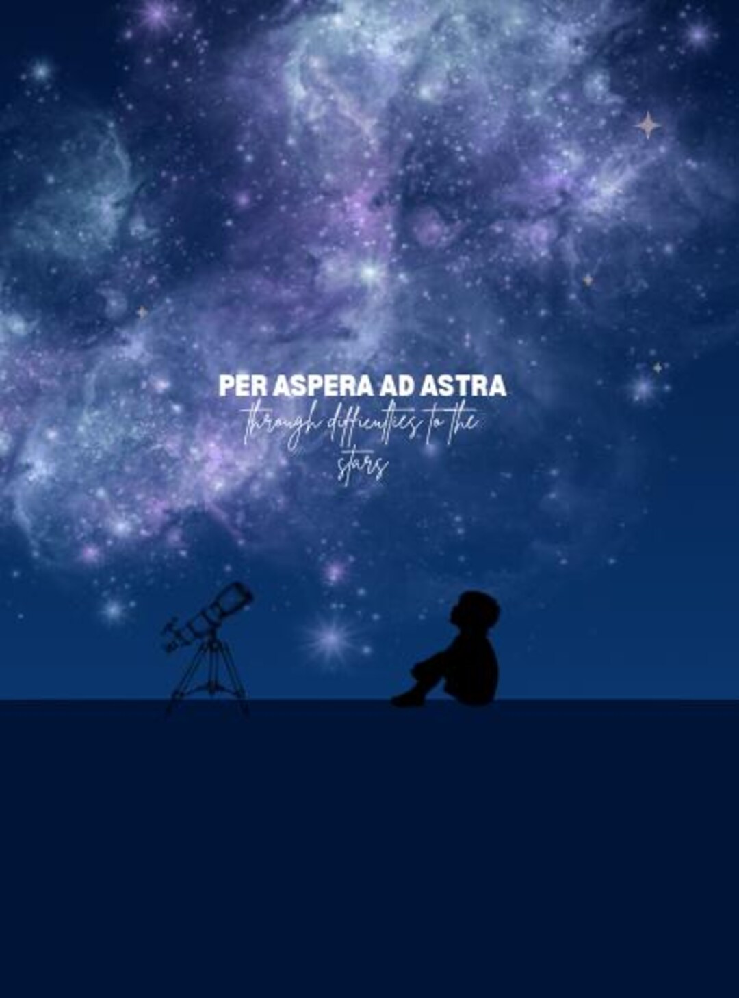 School Poster- Nasa Motto "per Aspera Ad Astra"-"through Difficulties ...