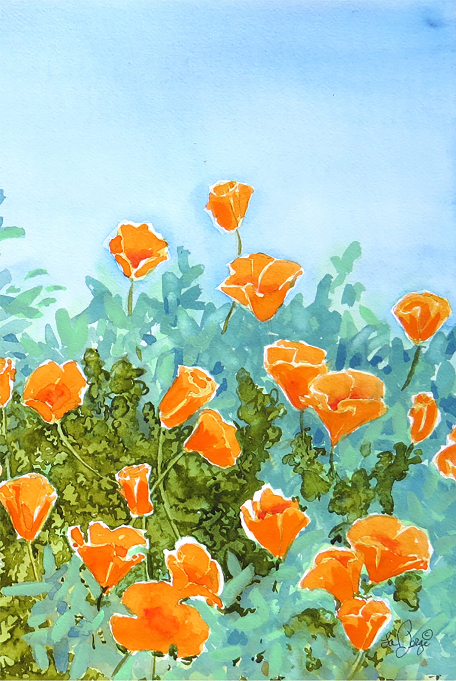 Orange Flower Print Wall Art Mom Gift Landscape Floral - Etsy