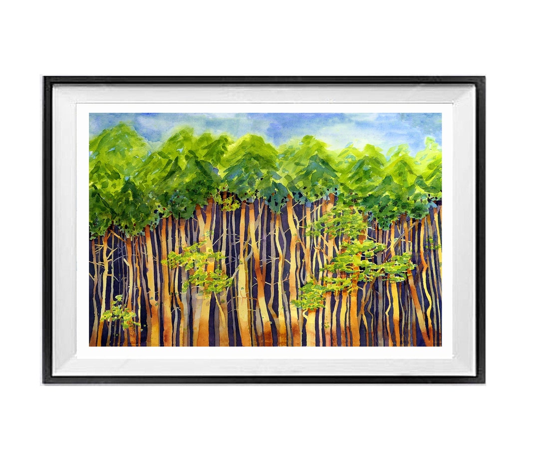 Colorado Summer Day Art Print, Abstract Outdoor Wilderness Wal Decor ...