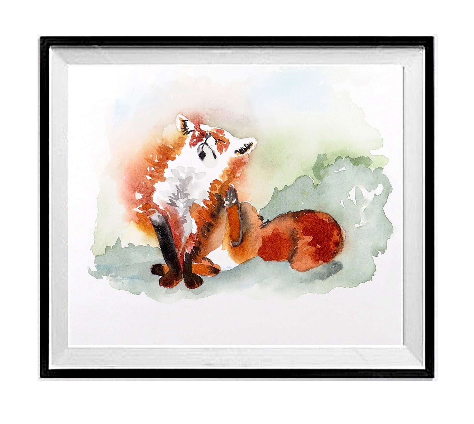 Fox Prints Wall Art Fox Art Prints Fox Watercolor Fox | Etsy