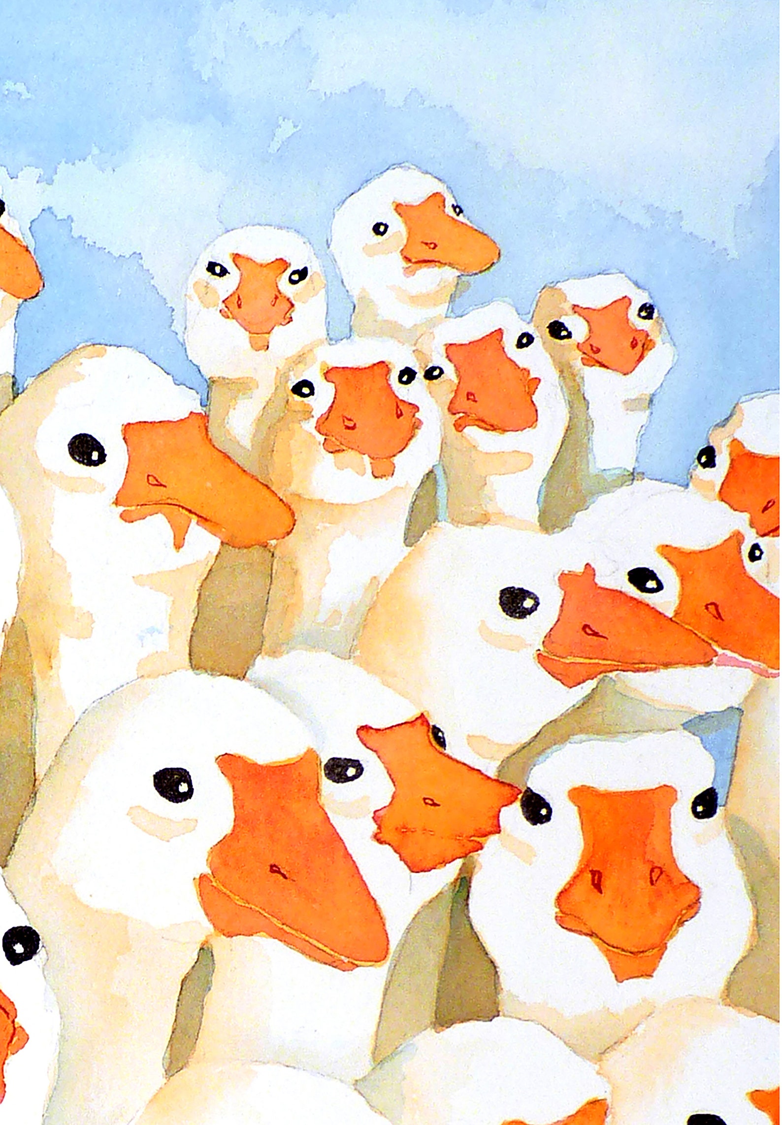 Farm Animal Custom Original Painting Geese Painting Cute - Etsy