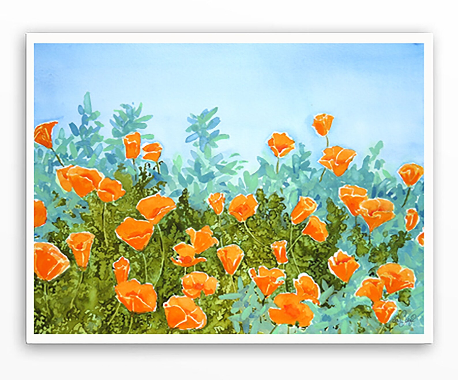 Orange Flower Print Wall Art Mom Gift Landscape Floral - Etsy