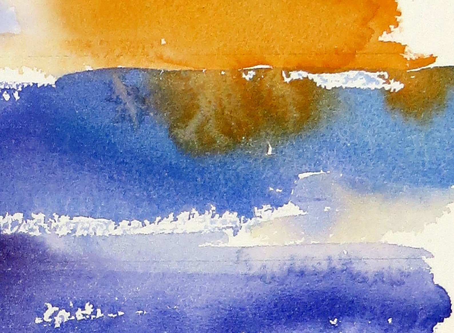 Mid Century Modern Abstract Blue Abstract Wall Print Striped - Etsy