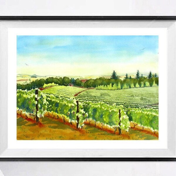 Vineyard Landscape - Etsy