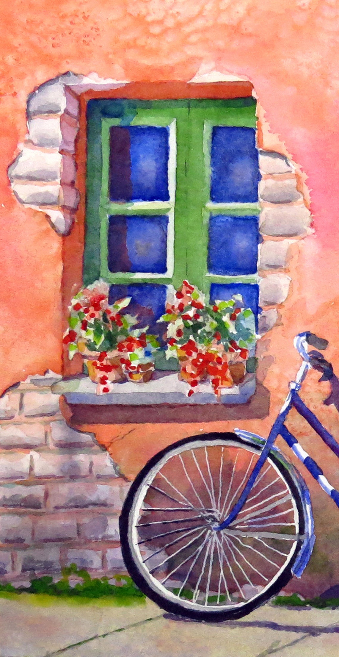 bike-illustrations-bicycle-prints-travel-wall-art-italian-etsy