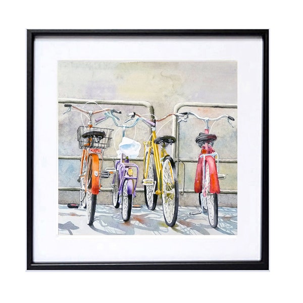 Bicycle Watercolor - Etsy