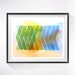 Abstract Contemporary Chevron Art, Geometric Print, Abstract Blue Green ...