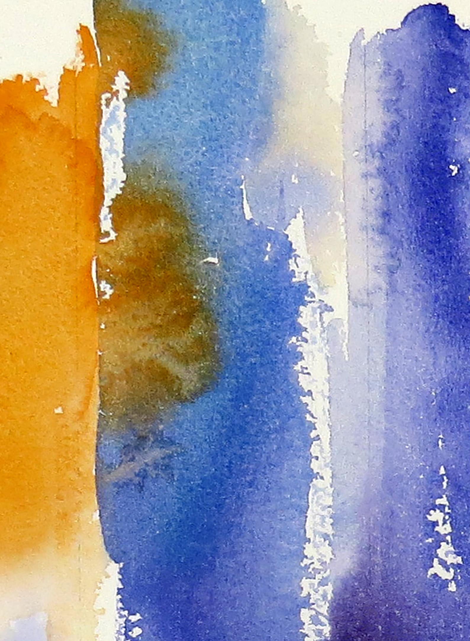 Mid Century Modern Abstract Blue Abstract Wall Print Striped - Etsy