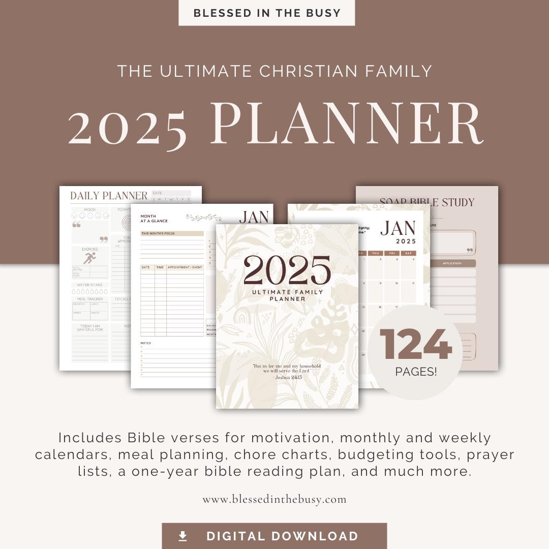 2025 Ultimate Christian Family Planner - Etsy