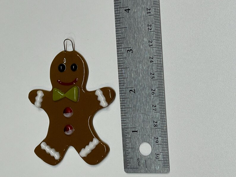 Fused Glass Gingerbread Man Ornament - Etsy