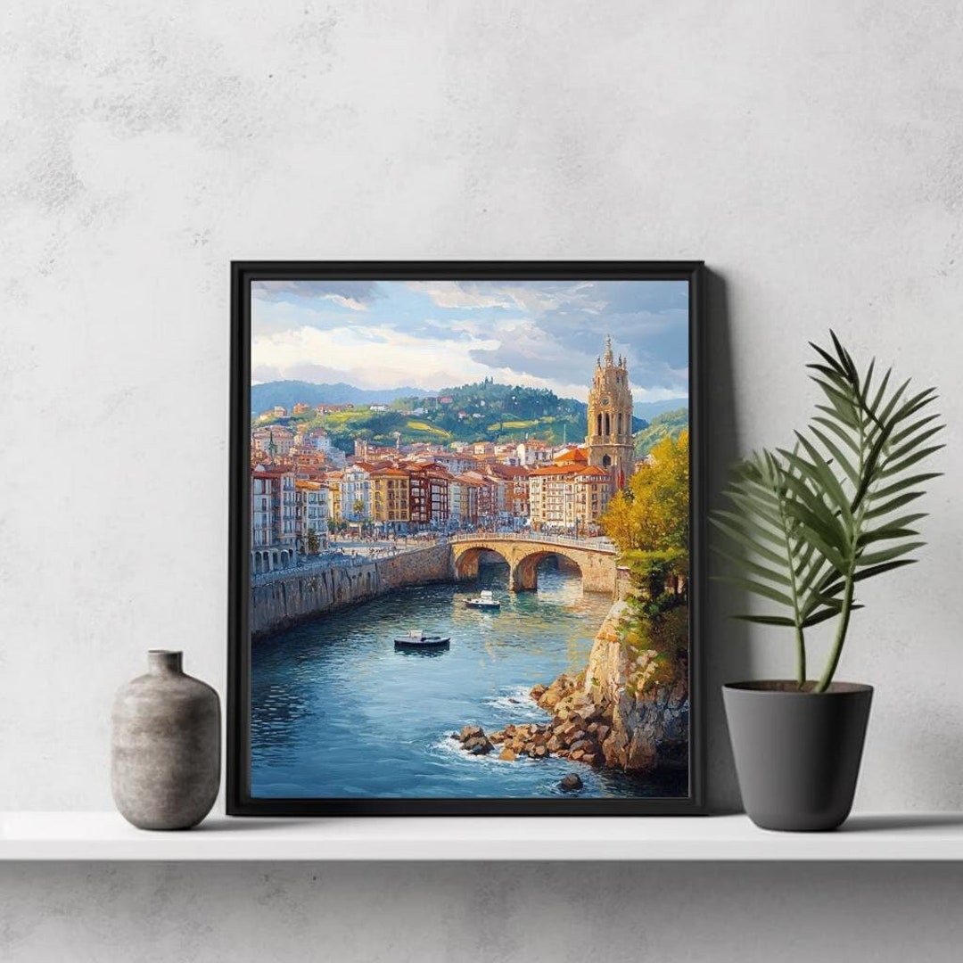 Bilbao Printable, Downloadable Art Print, Home Decor, Oil Painting ...