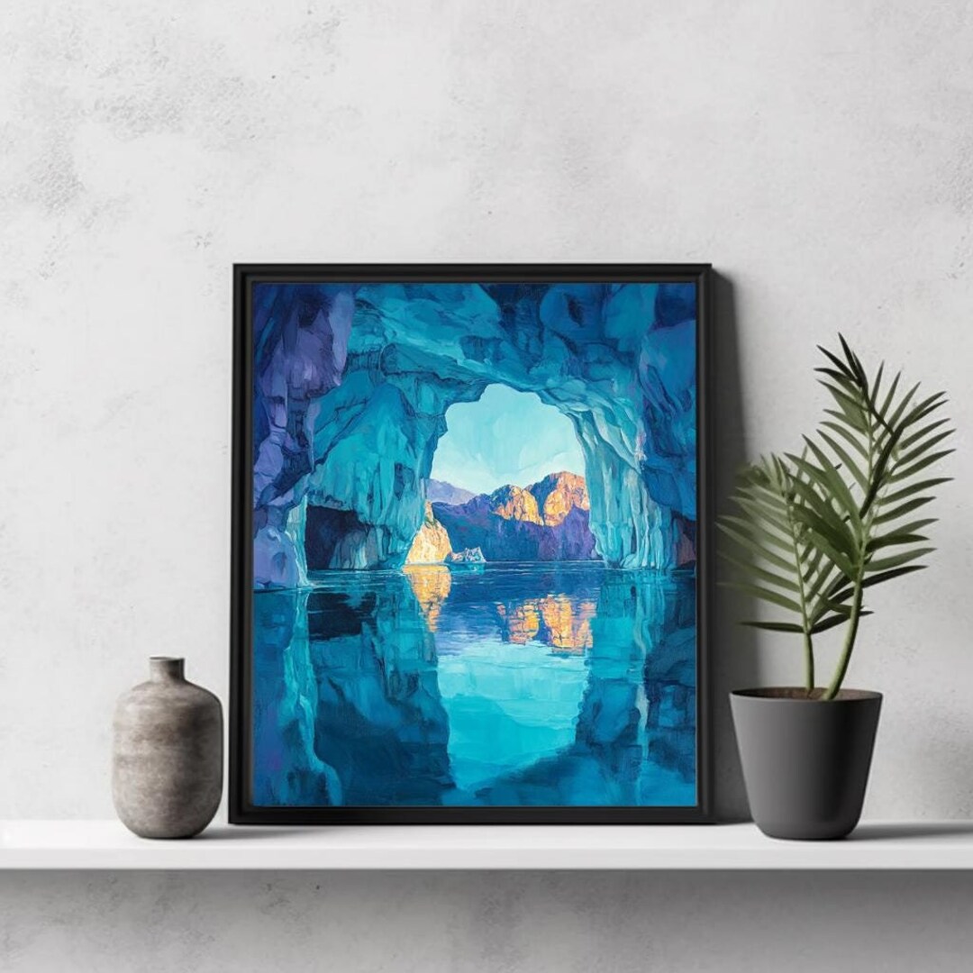 Marble Caves Printable, Downloadable Art Print, Home Decor, Oil ...
