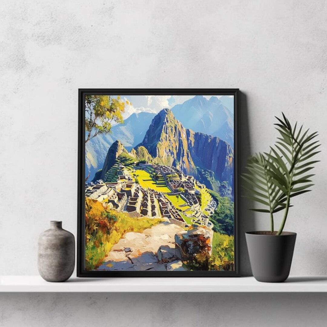 Machu Picchu Printable, Downloadable Art Print, Home Decor, Oil ...