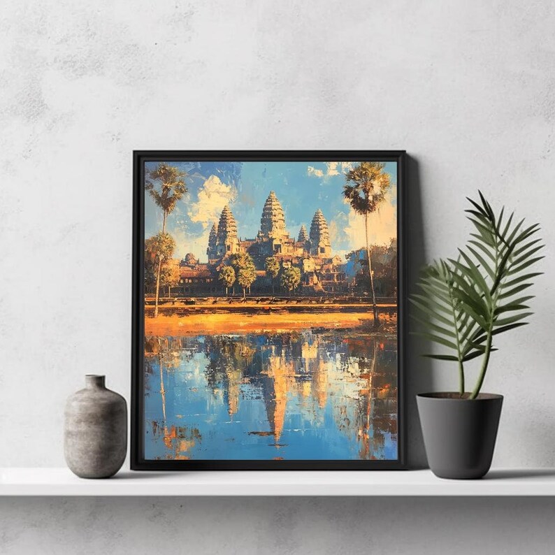 Angkor Wat Printable, Downloadable Art Print, Home Decor, Oil Painting ...