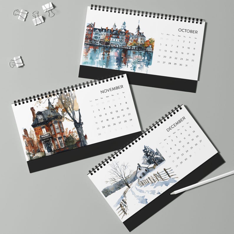 2025 Virginia Watercolor Desk Calendar - Scenic Art for Office or Home ...