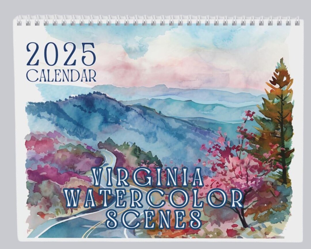 2025 Virginia Watercolor Wall Calendar- Semi-glossy Finish - Scenic Art ...