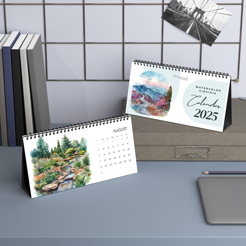 2025 Virginia Watercolor Desk Calendar - Scenic Art for Office or Home ...