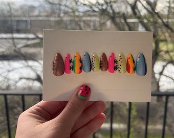 Blue Fishing Lures Press-on Nails | Fish Nails | Weird Nails | Kitsch ...