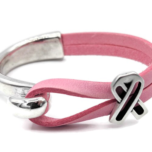Pink Awareness Bracelet Cotton Breast Cancer Awareness - Etsy