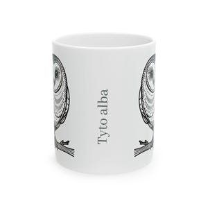 Barn Owl Ceramic Mug, Tyto Alba Coffee Cup, Bird Lover Gift, Nature ...