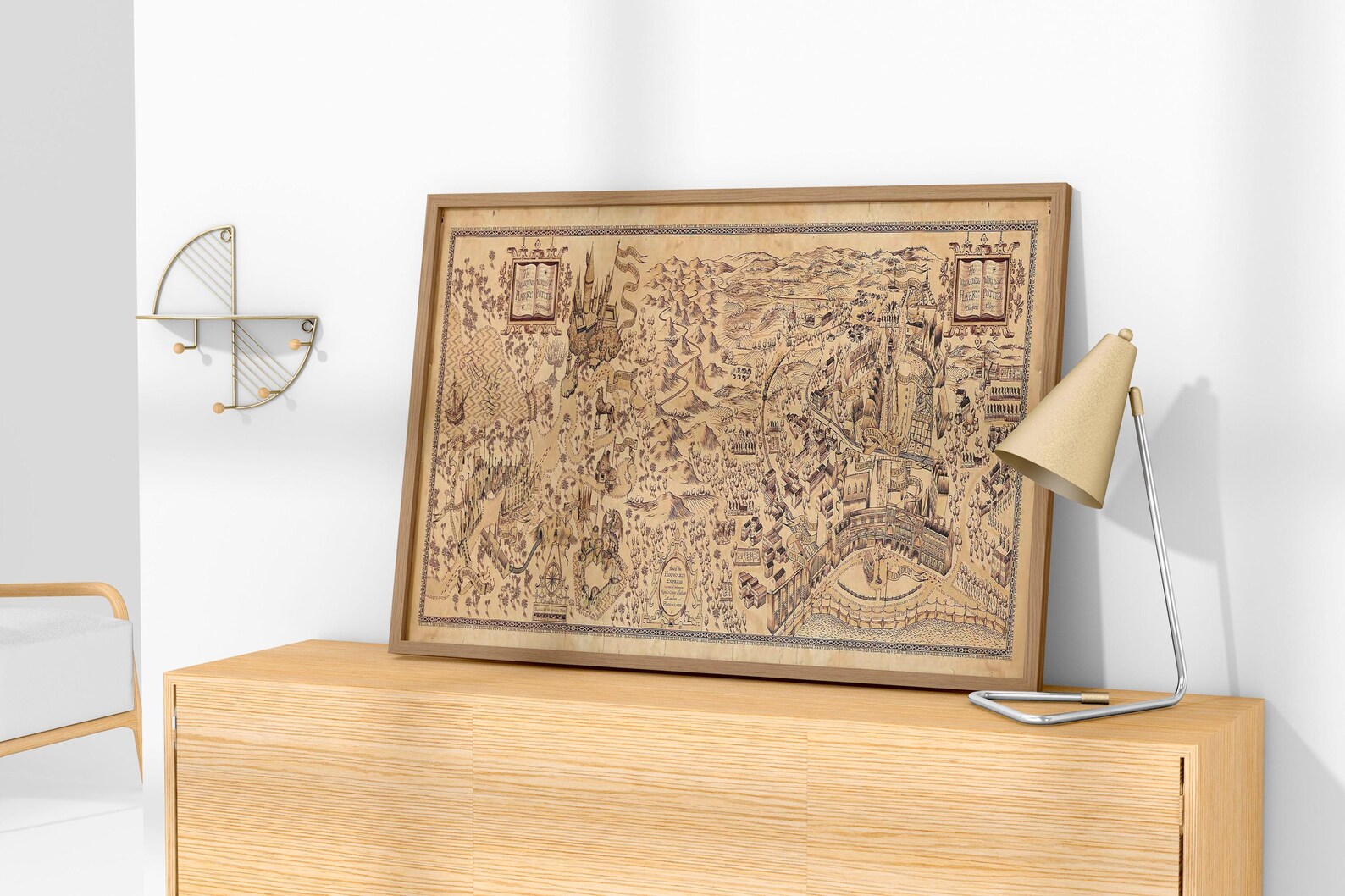 Harry's World Map Printed on Canvas Best Movies Canvas Art Medieval ...