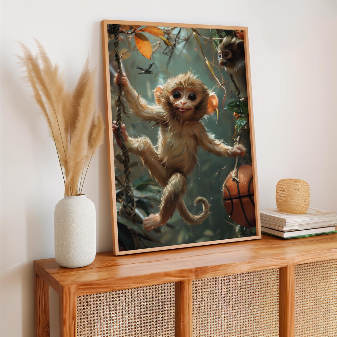 Swinging Shots | Jungle Hoops Art - Etsy