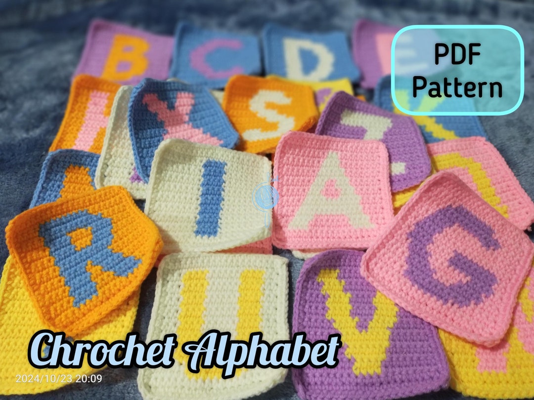 Crochet Alphabet Pattern: Uppercase Letters A-Z (PDF Only) - Etsy