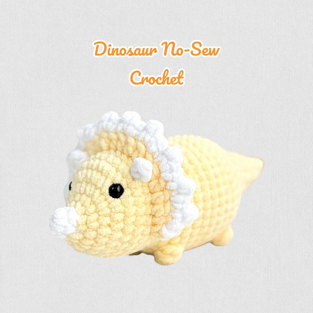 Dinosaur No-sew Crochet, Amigurumi Crochet Pattern, Dinosaur World ...