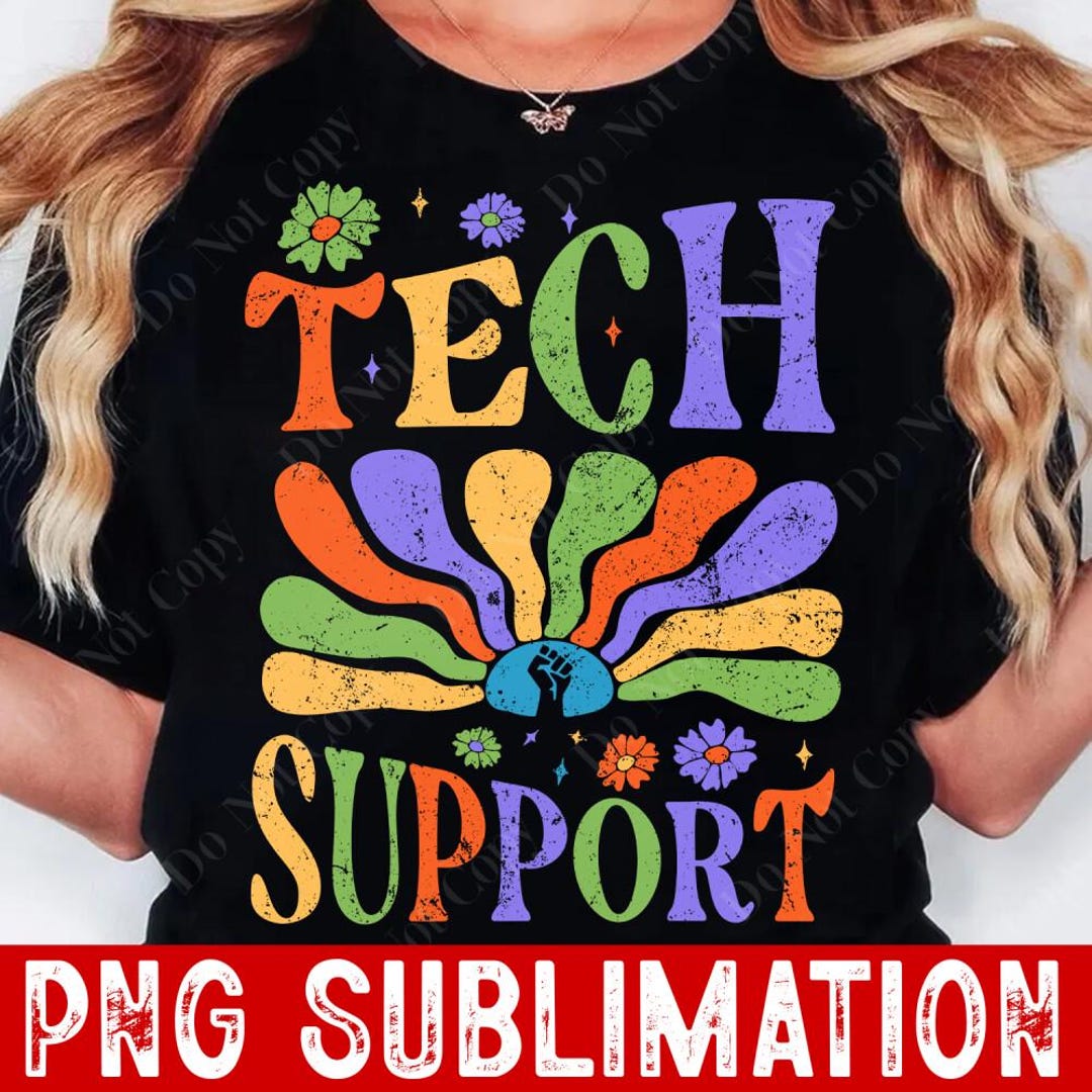 D.O.G.E Tech Support Png, Boho Floral Png, IT Support Png, Computer ...